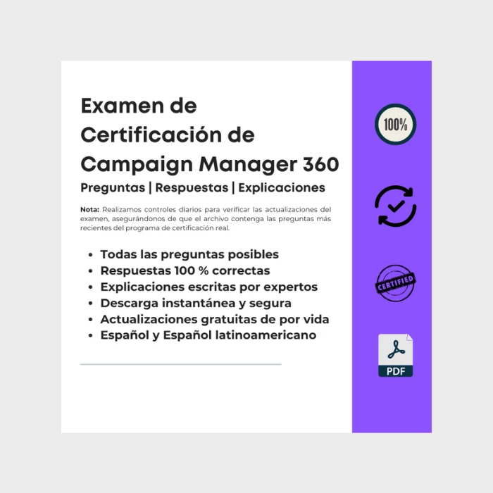 Respuestas examen de certificación de campaign manager 360 ...