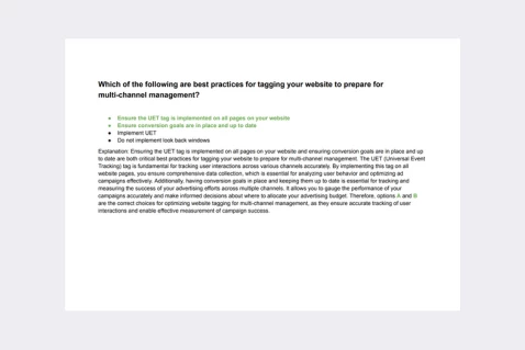 Microsoft advertising native & display certification exam answers ...